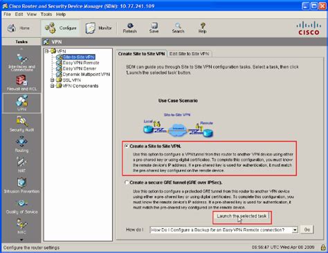 sdm site to site ipsec vpn between asa pix and an ios router