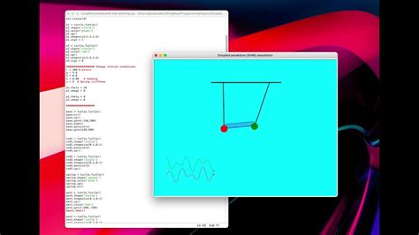 coupled pendulum using python turtle and scipy youtube