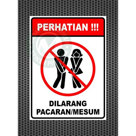 Jual Stiker Dilarang Pacaran 14x19 Cm Shopee Indonesia
