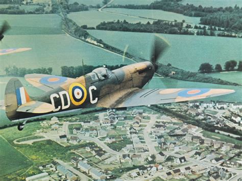 1969 Battle Of Britain Poster Supermarine Spitfire Ww2 Etsy