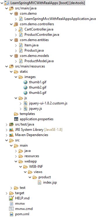 build drag and drop shopping cart in spring mvc framework