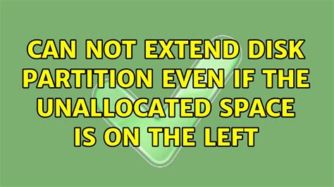 can not extend disk partition even if the unallocated space is on the