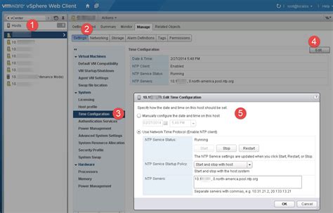 configure ntp for esxi in vsphere web client vmtoday