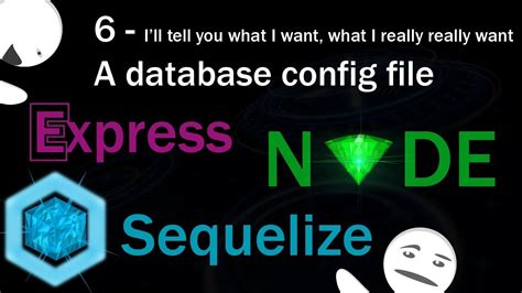 nodejs and mysql using sequelize part 6 setting up db config files