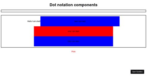 dot notation exported typescript react components codesandbox