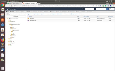 upload project war file to document root mediastroke