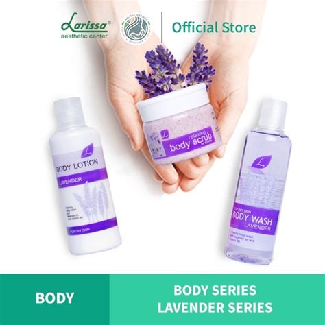 Jual Larissa Paket Body Lavender For Dry Skin Body Wash Body Scrub