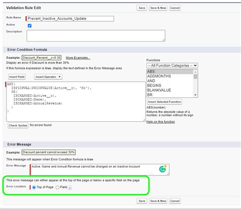 salesforce prevent multiple field updates with validation rule