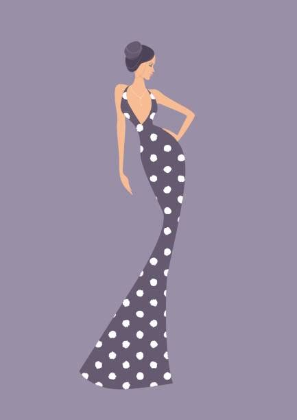 Best Maxi Dress Illustrations Royalty Free Vector Graphics And Clip Art