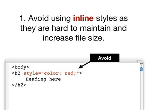 1 avoid using inline styles