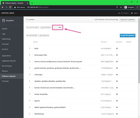 how to use cockpit web console on centos 8 linux hint