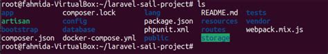 create laravel application using sail and docker