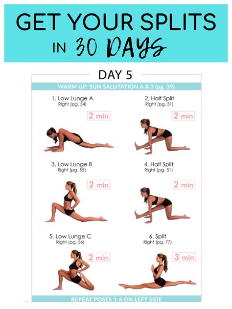 30 Day Split Guide That Works Workout Splits Flexibility Workout
