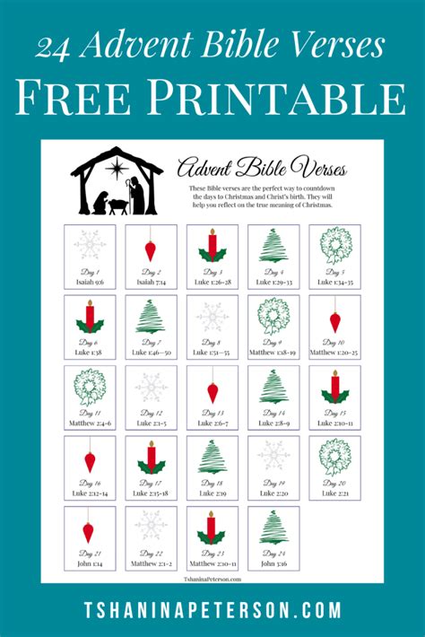 24 Daily Bible Verses For A Meaningful Advent Calendar Plus Free