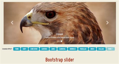 bootstrap slider menu