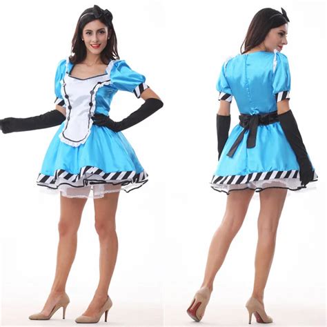 Fantasia Sexy Woman Alice Maid Cosplay Disfraces Halloween Princess