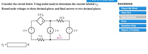 solved consider the circuit below using nodal analysis