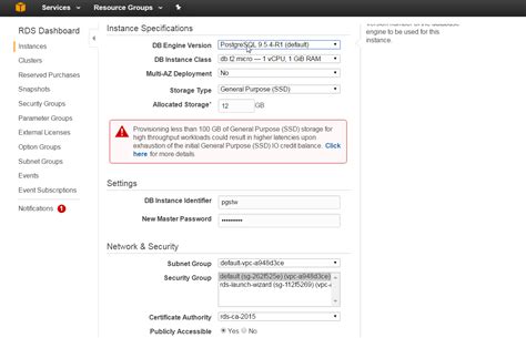 in place upgrade of postgres database using amazon rds