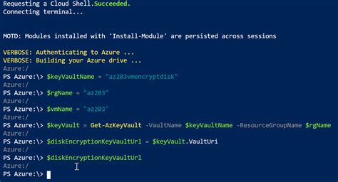 powershell azure cloud shell always returns null for keyvault get