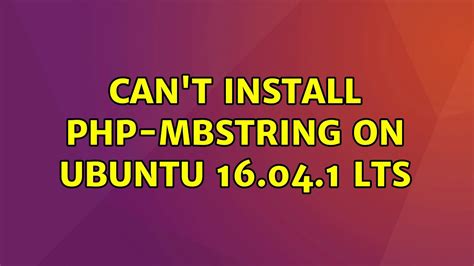 install php mbstring
