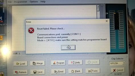 the pic k150 programmer does not work