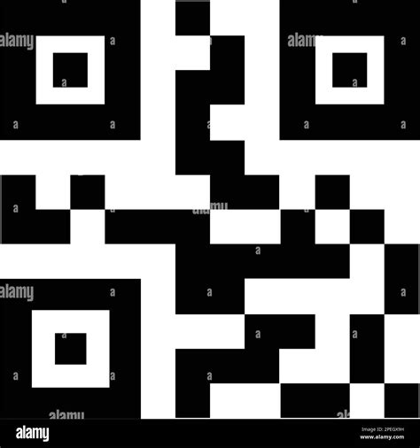Vector Qr Code Example For Smartphone Scanning Isolated On A White