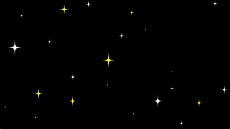 【背景透過】白と黄色のキラキラ ピカピカ 星 大・小 【フリー動画素材】 みりんの動画素材
