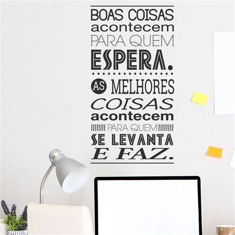 Adesivo De Parede Boas Coisas Acontecem Adesivos Decorativos E