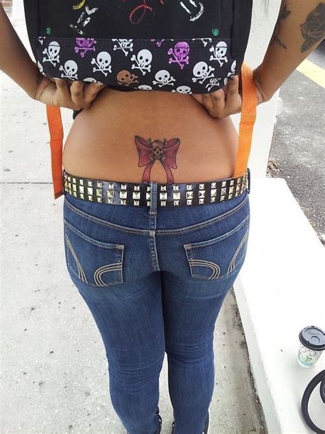 Tramp Stamp Skull Butterfly Tramp Stamp Tattoos Tramp Stamp