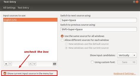 how to remove the keyboard indicator in ubuntu 14 04 13 10