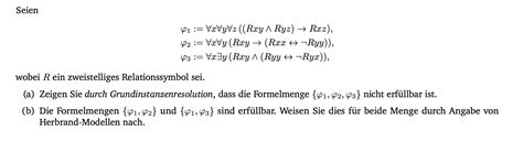 Solved Let Beφ1 ∀x∀y∀z Rxy ∧ Ryz → Rxz φ2 ∀x∀y