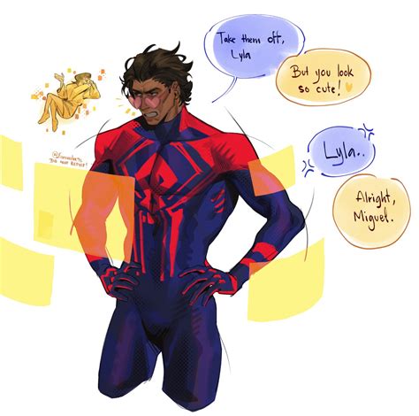 Miguel Ohara Spider Man And Lyla Marvel And 3 More Drawn By