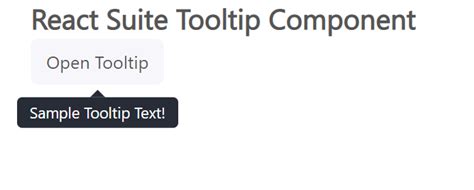 react suite tooltip component geeksforgeeks
