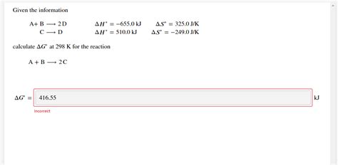 Solved Given The Information A Bc 2d DΔ𝐻∘Δ𝐻∘ −655 0