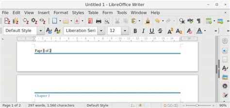 page setup libreoffice calc sheet with header and footer