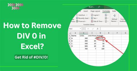 how to remove div 0 in excel get rid of div 0 error earn and excel