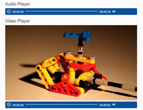 pretty simple html5 audio and video player jquery mkh