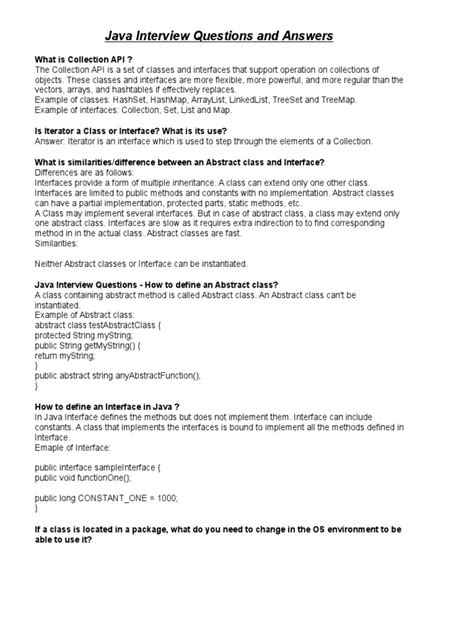 core java interview questions and answers class computer programming