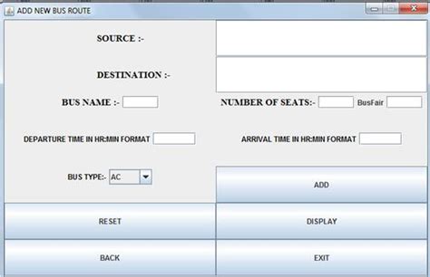 free download bus reservation system project in java with source code