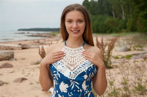 Water Women Beach Plants Rocks Met Art Maxine Trees Dress Hd