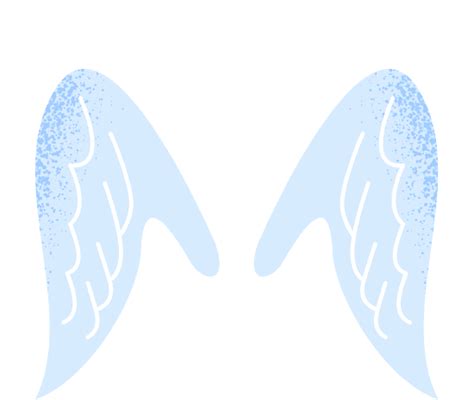 Light Blue Angel Wings Flat Vector Illustration 素材 Canva可画