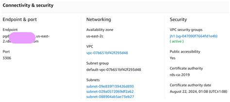 amazon web services mysql aws rds error 2003 hy000 can t