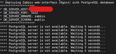 postgresql zabbix with docker compose and local postgres database