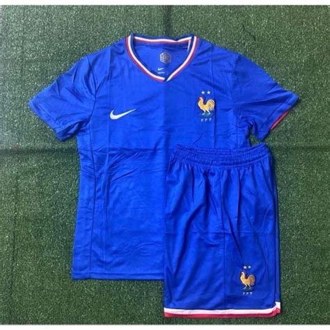 Jual Setelan Fullset Jersey Celana Bola Prancis Home Euro 2024 Grade