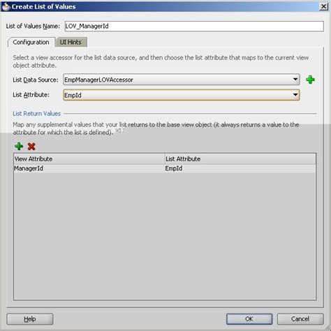 create filter or criteria list of values lov in oracle adf