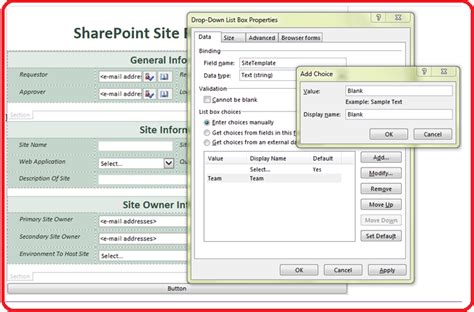 amol ghuge s sharepoint blog site creation request form infopath
