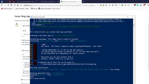 npx create react app aborting installation create react app