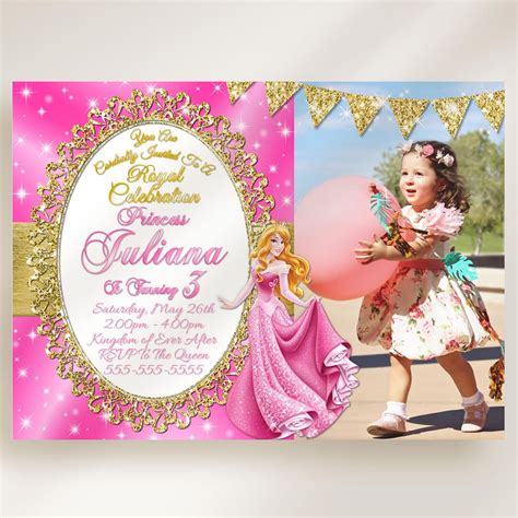 Editable Sleeping Beauty Invitation Sleeping Beauty Birthday