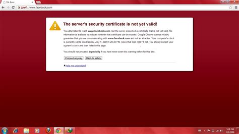 computers and others the server s security certificate is not yet