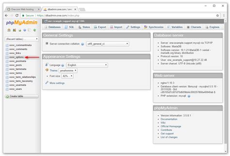 disable wordpress plugins in phpmyadmin support